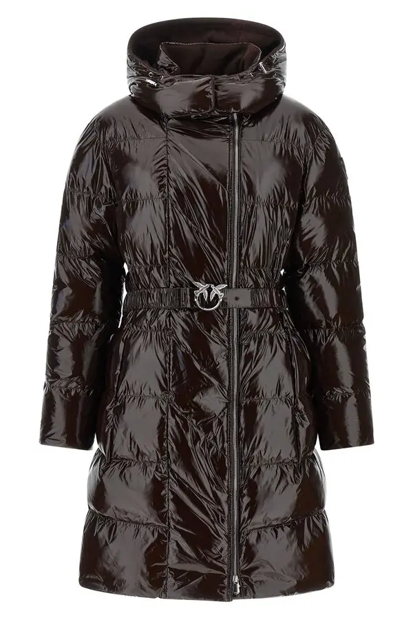 Pinko Love Birds' Buckle Down Jacket - Brown