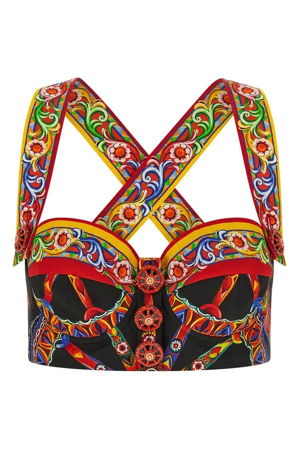 Dolce & Gabbana Carretto Bustier Top - Multi