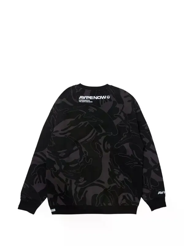 AAPE BY *A BATHING APE Moonface Camouflage-print Sweatshirt