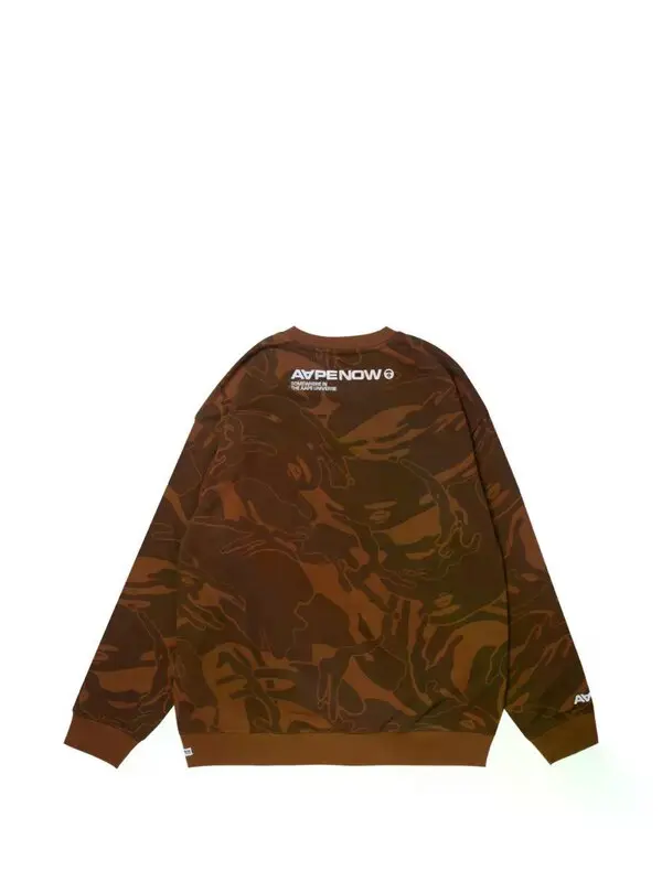 AAPE BY *A BATHING APE Moonface Camouflage-print Sweatshirt