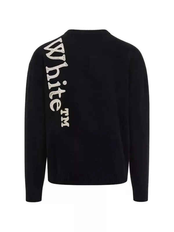 Off-White Logo-embroidered Wool Sweater