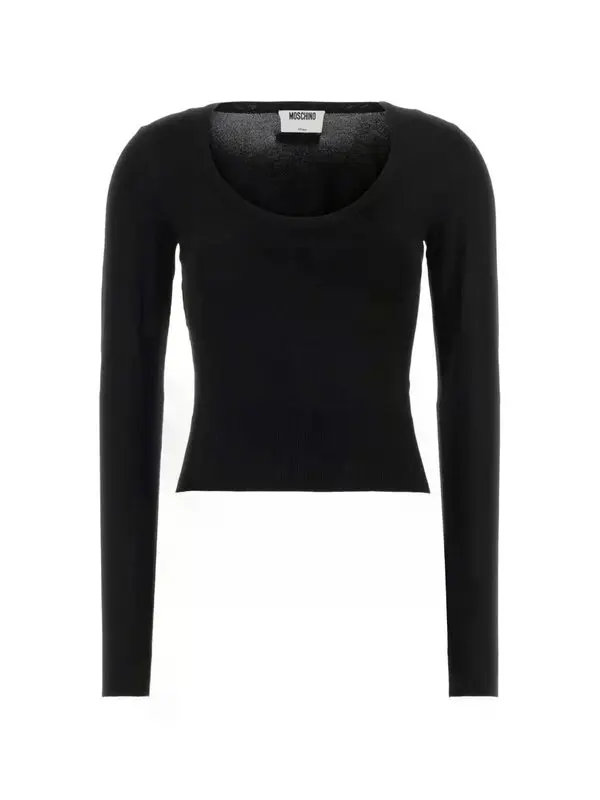 Moschino Scoop-neck Sweater - Black