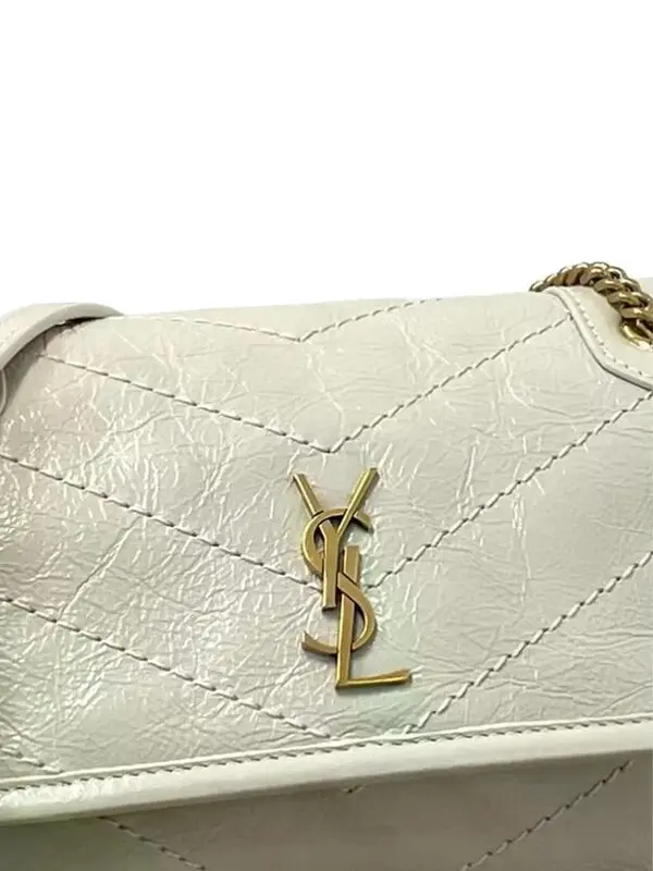 Saint Laurent Niki Leather Bag - White