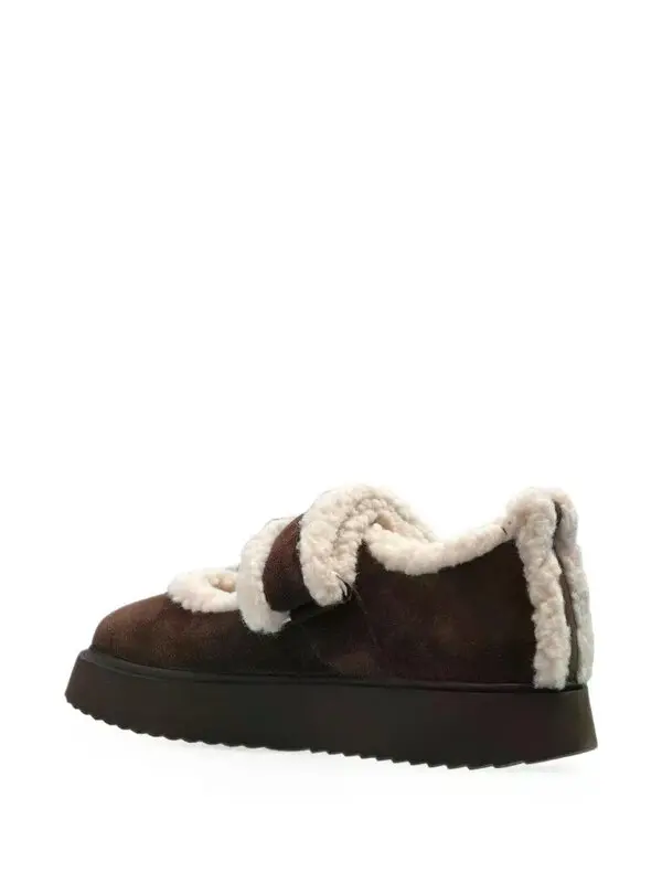 Inuikii Shearling M.j. Ballet Flats - Brown