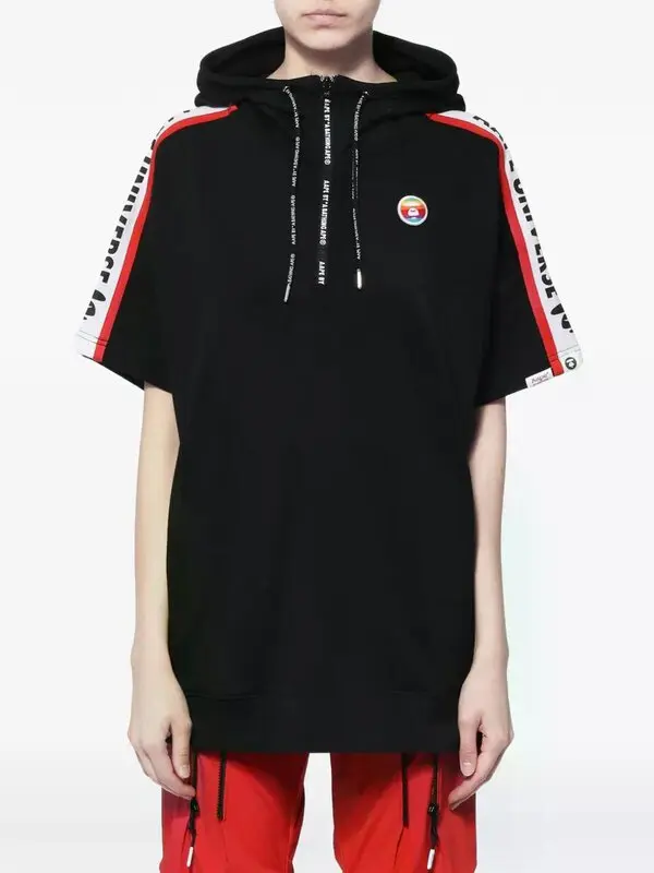 AAPE BY *A BATHING APE Logo-patch Short-sleeve Hoodie