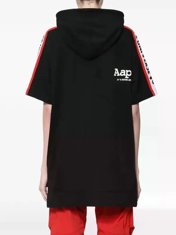 AAPE BY *A BATHING APE Logo-patch Short-sleeve Hoodie