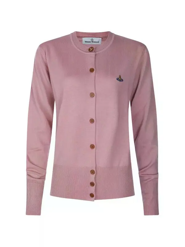 VIVIENNE WESTWOOD Orb-embroidered Button-front Cardigan