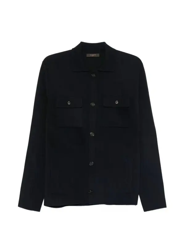 ZANONE Button-up Chest-pocket Cardigan - Blue