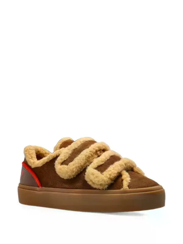 Inuikii Lila Shearling Low Leather Sneakers