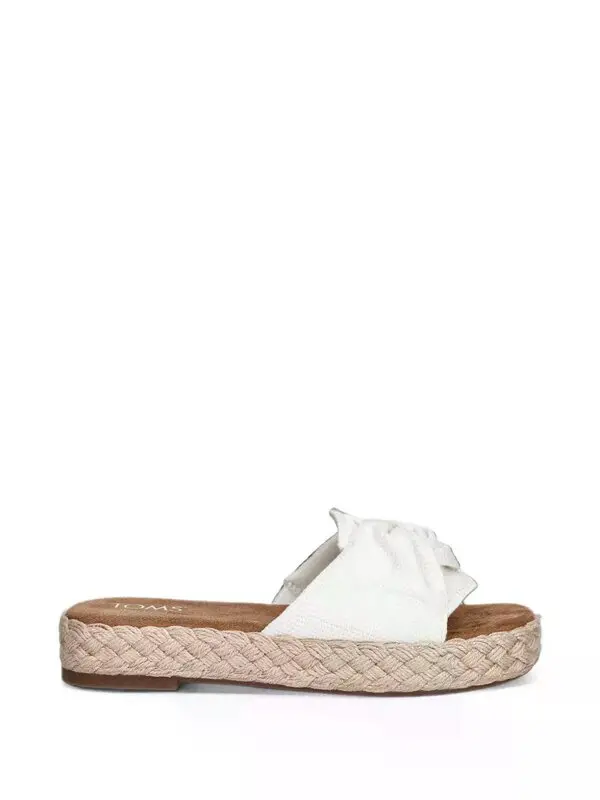 Toms Abby Twist-detail Espadrille Slides - White