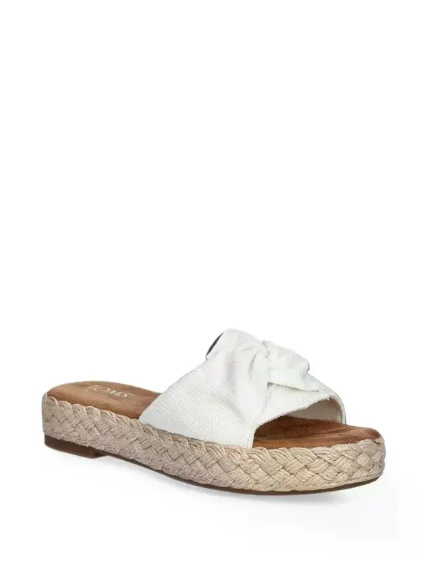 Toms Abby Twist-detail Espadrille Slides - White