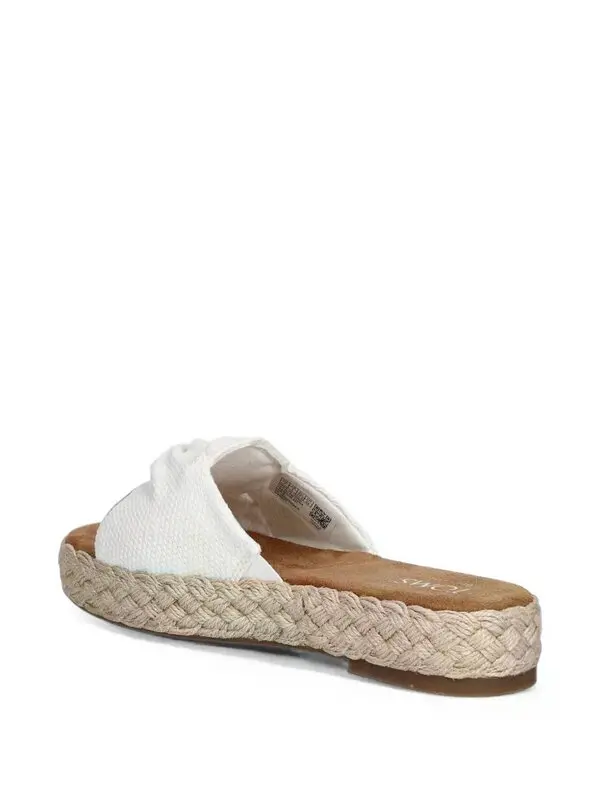 Toms Abby Twist-detail Espadrille Slides - White