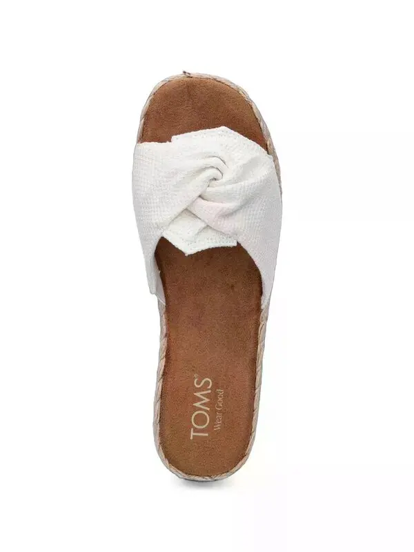 Toms Abby Twist-detail Espadrille Slides - White