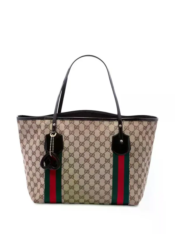Gucci Gg Canvas Web Jolie Tote Bag