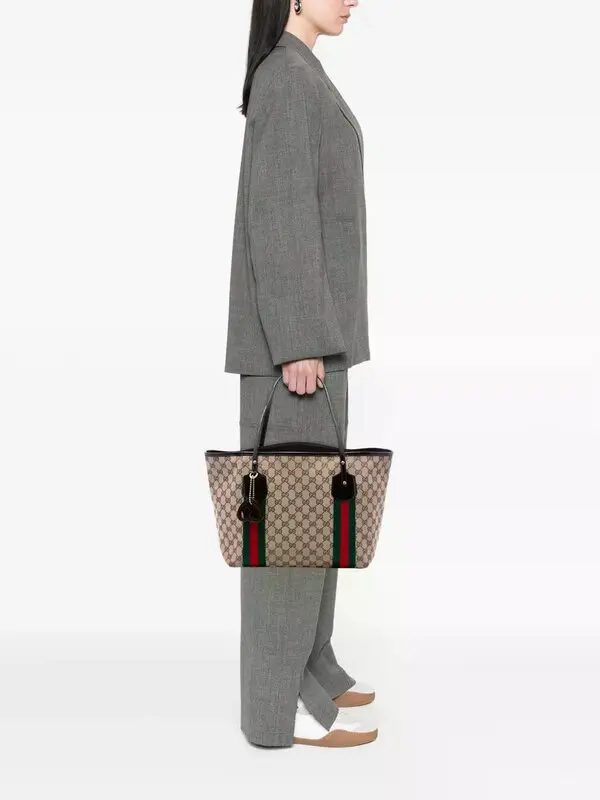 Gucci Gg Canvas Web Jolie Tote Bag