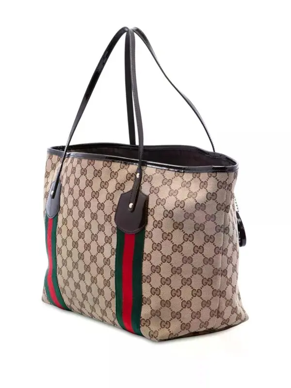 Gucci Gg Canvas Web Jolie Tote Bag