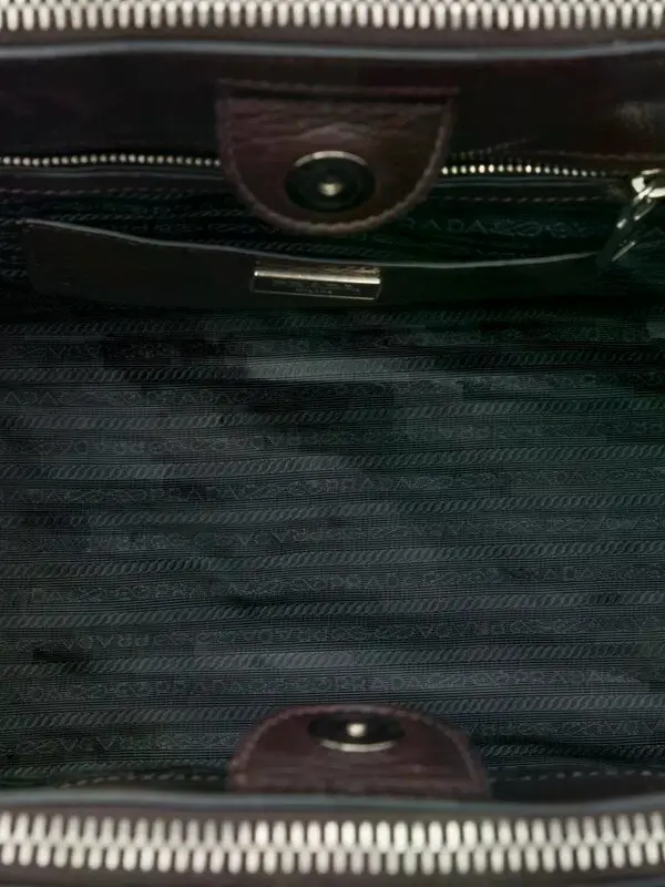 Prada Glace Calf Twin Pocket Double Handle Satchel