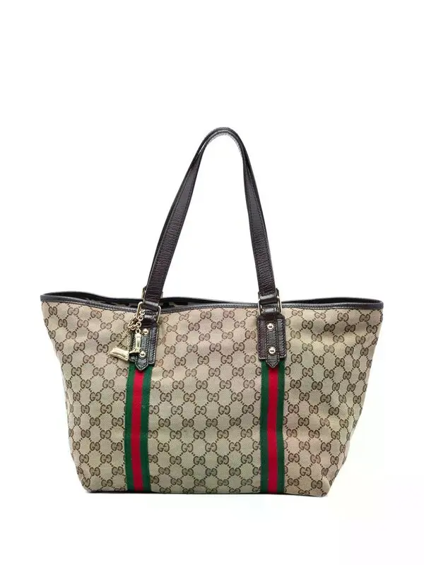 Gucci Large Gg Canvas Jolicoeur Tote Bag - Neutrals