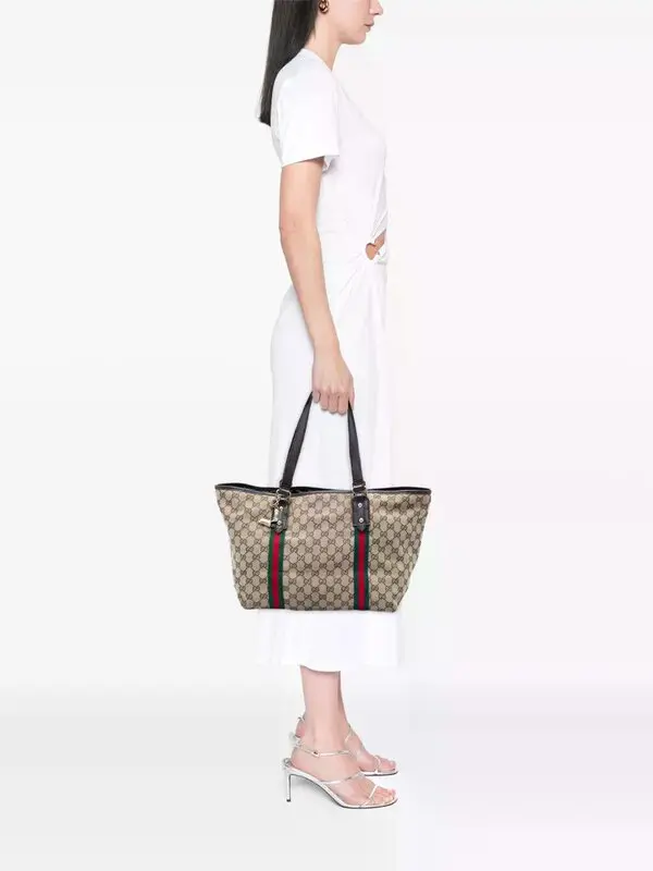 Gucci Large Gg Canvas Jolicoeur Tote Bag - Neutrals