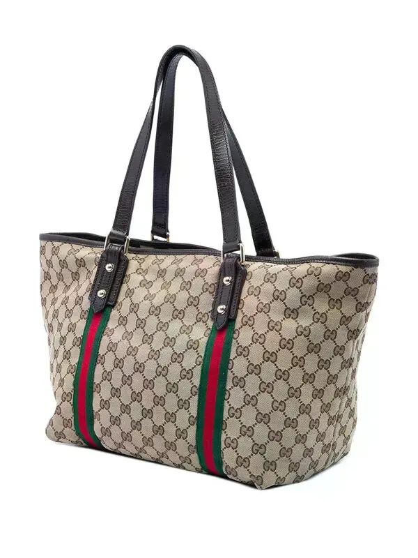 Gucci Large Gg Canvas Jolicoeur Tote Bag - Neutrals