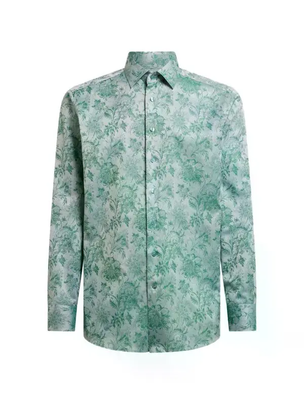 Etro Floral Cotton-jacquard Shirt