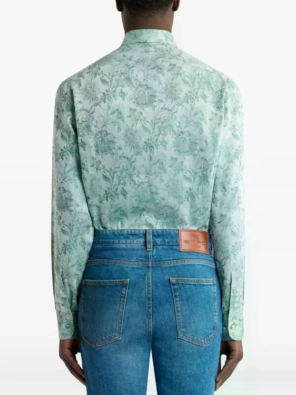 Etro Floral Cotton-jacquard Shirt
