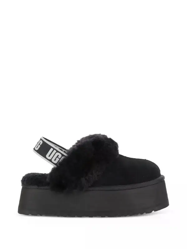 UGG Shearling-trim Platform Slippers