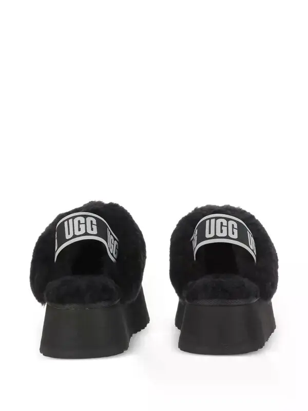UGG Shearling-trim Platform Slippers