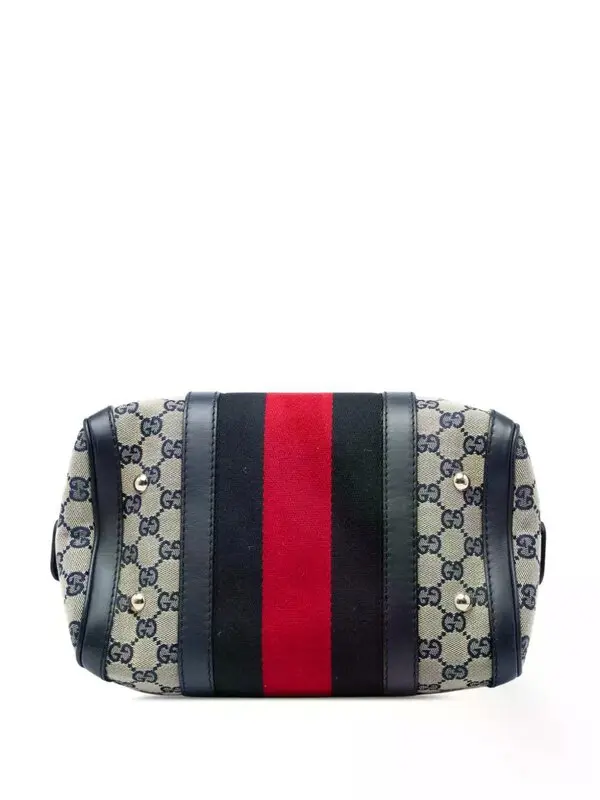 Gucci Small Gg Canvas Web Joy Boston Bag Satchel