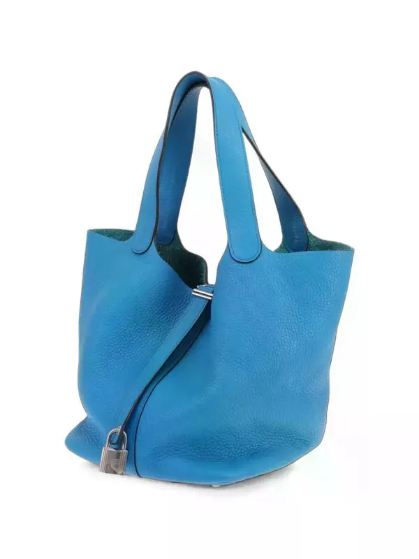 Hermès 2016 Picotin Clémence Tote Bag - Blue