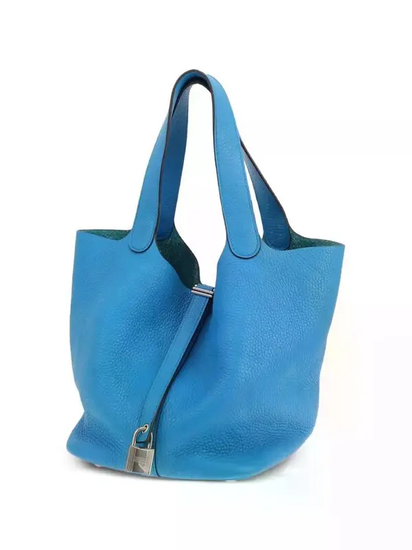 Hermès 2016 Picotin Clémence Tote Bag - Blue