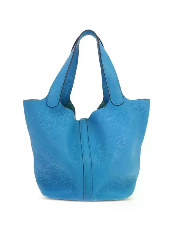 Hermès 2016 Picotin Clémence Tote Bag - Blue