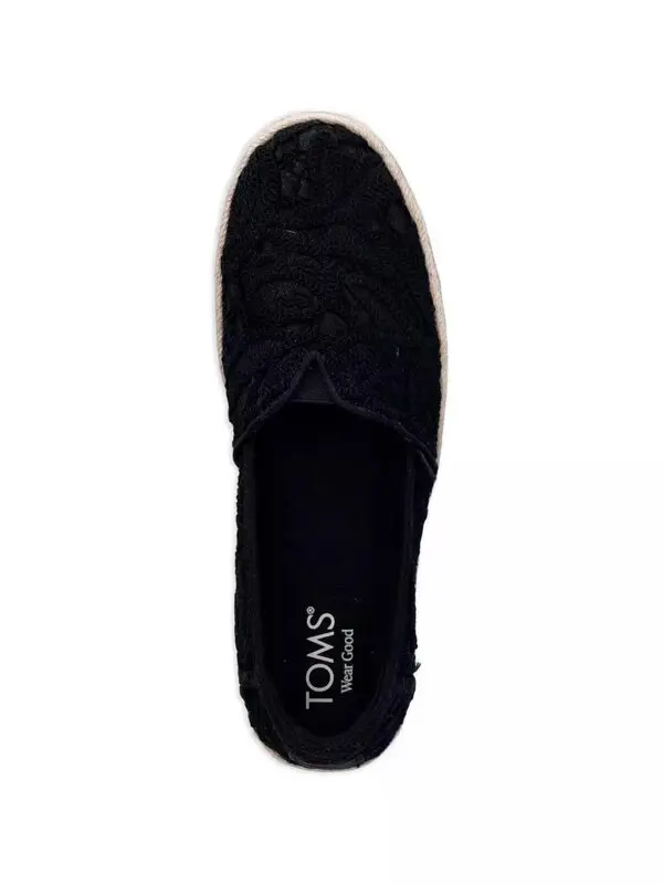 Toms Lace-embroidered Platform Espadrilles
