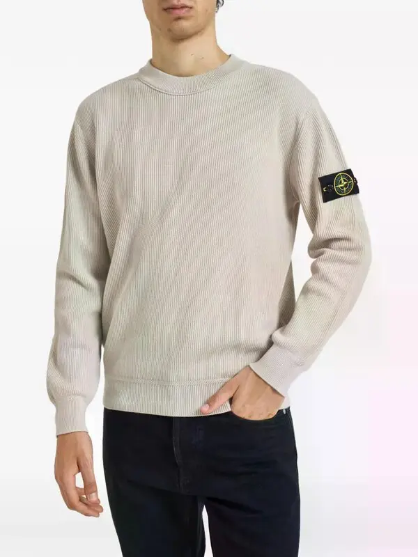Stone Island Logo-patch Ribbed Pullover