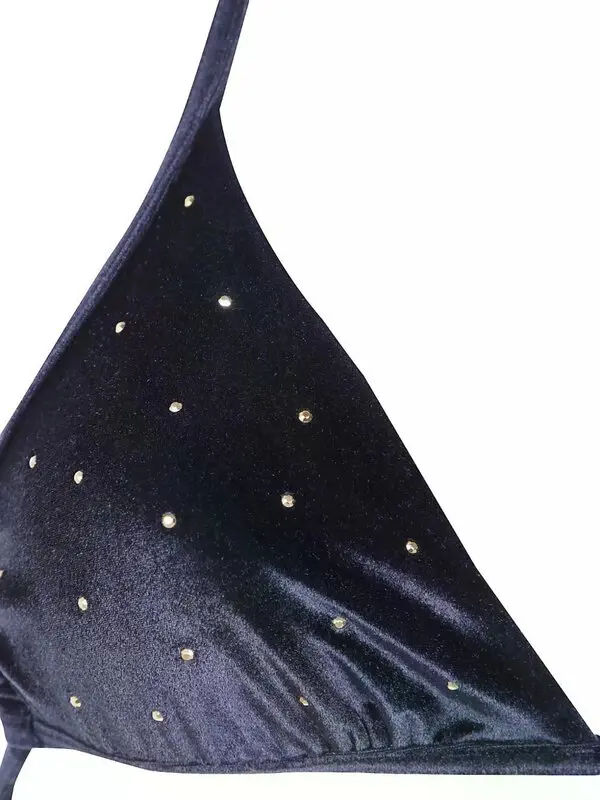 Balmain Stud-embellished Velvet Bikini