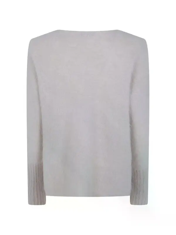 Antonelli Firenze Boat-neck Alpaca Sweater - Grey