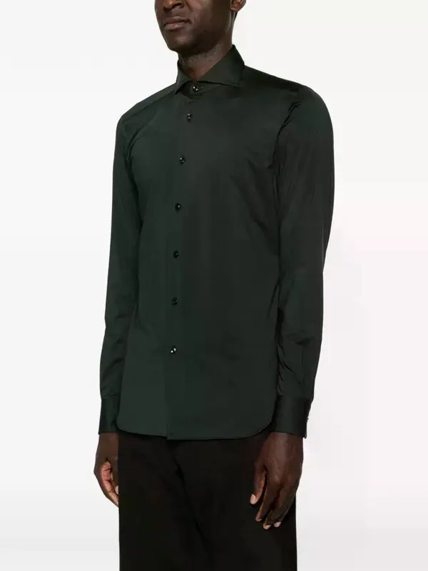 XACUS Button-fastening Long-sleeve Shirt - Green