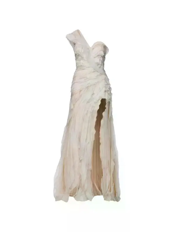 NORINA ST Zaira Ruffled One-shoulder Gown
