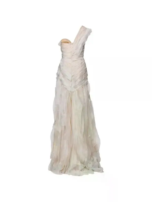 NORINA ST Zaira Ruffled One-shoulder Gown