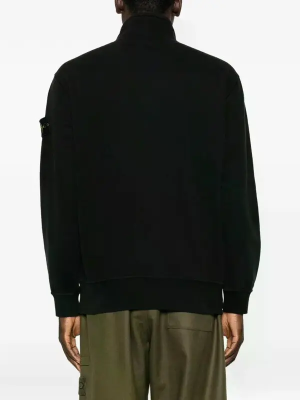 Stone Island Compass-patch Quarter-zip Sweater