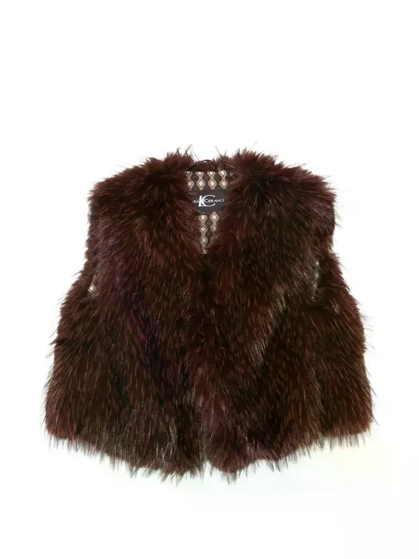 LUISA CERANO Faux-fur Gilet - Brown