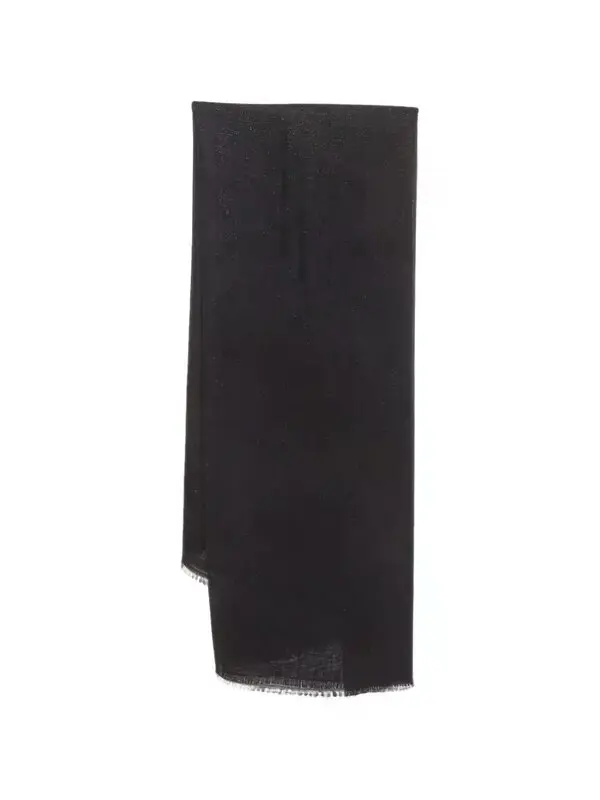 Prada Fringed Scarf - Black