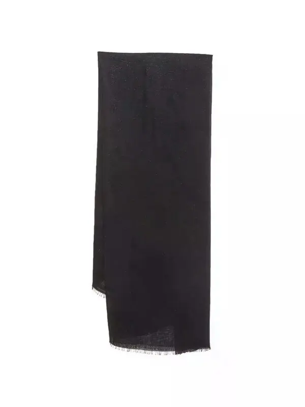 Prada Fringed Scarf - Black