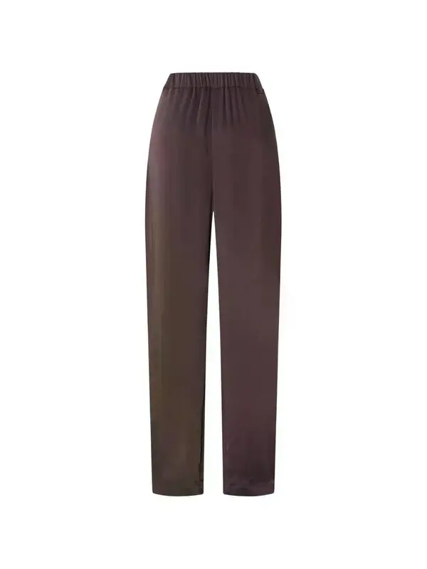 Pinko Satin Finish Pleated Wide-leg Trousers