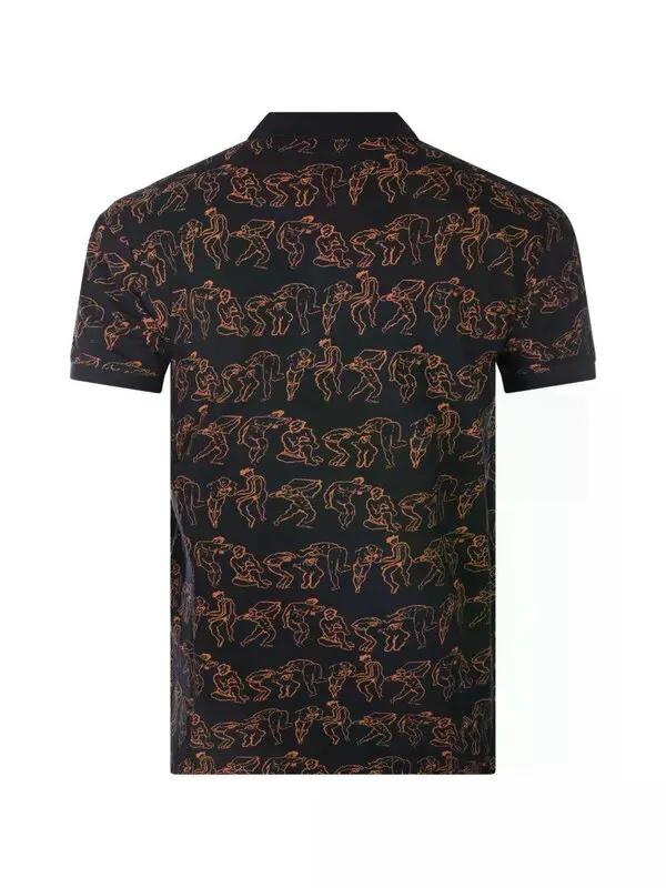 VIVIENNE WESTWOOD Graphic-print Polo Shirt - Black