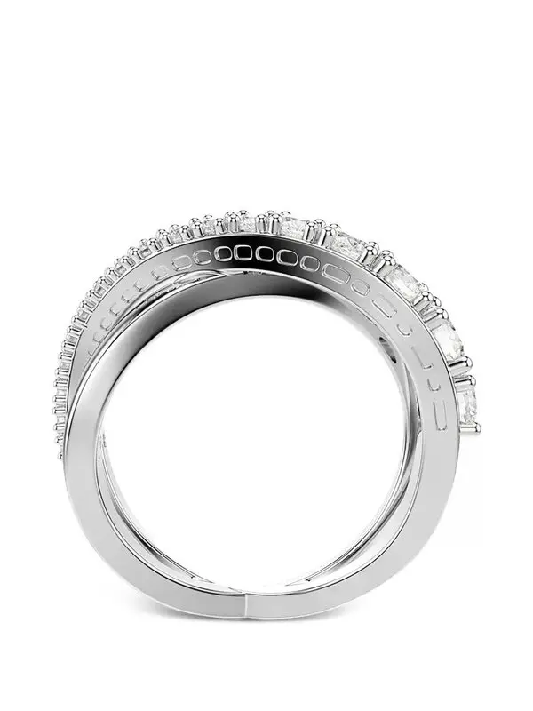 SWAROVSKI Hyperbola Crystal-embellished Crossover Rings - Silver
