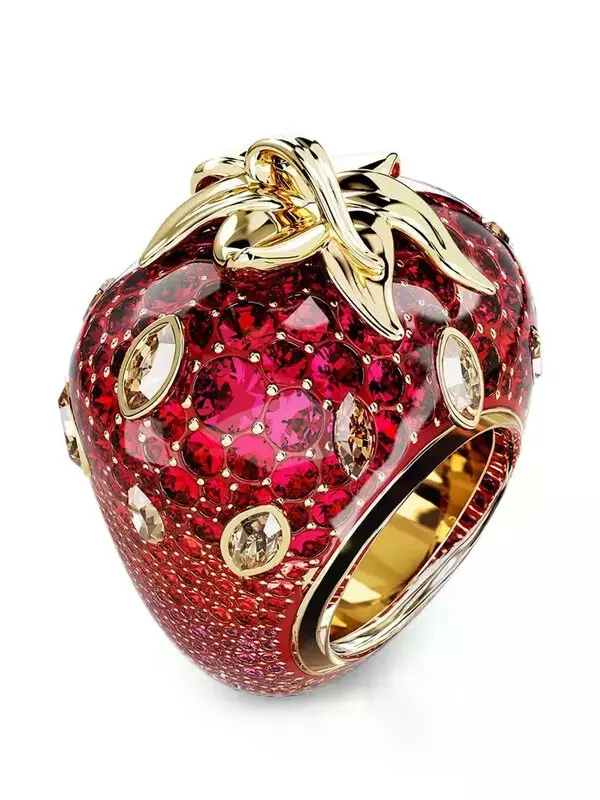 SWAROVSKI Idyllia Strawberry Crystal-embellished Ring - Gold