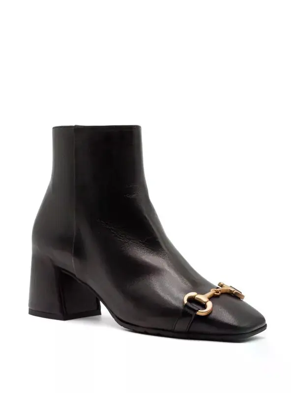 MARA BINI Horsebit-detail Leather Ankle Boots