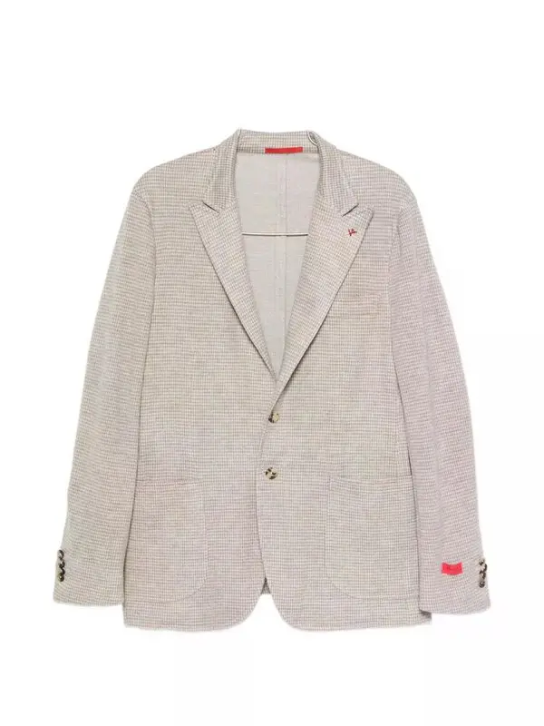 Isaia Houndstooth-pattern Blazer