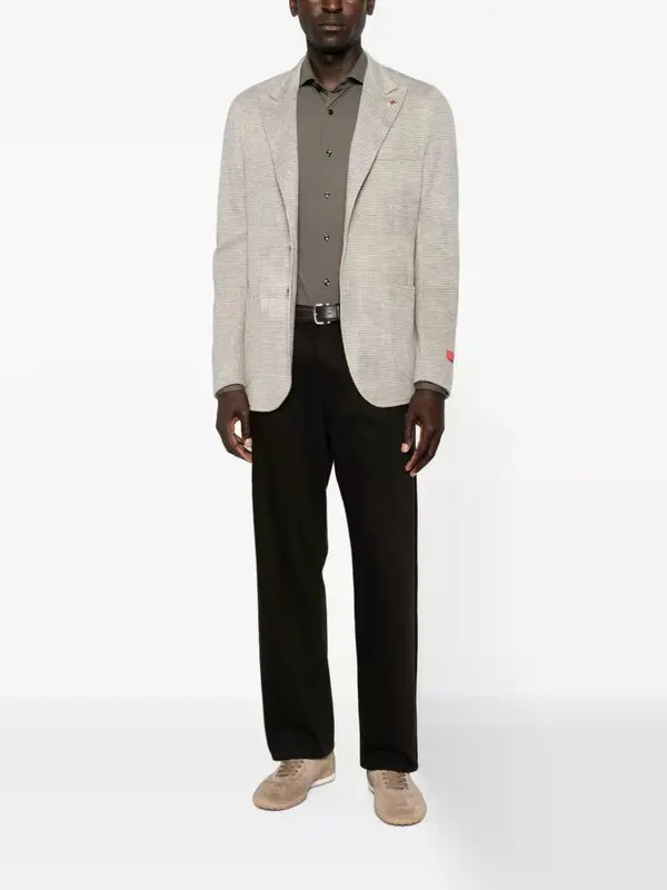 Isaia Houndstooth-pattern Blazer